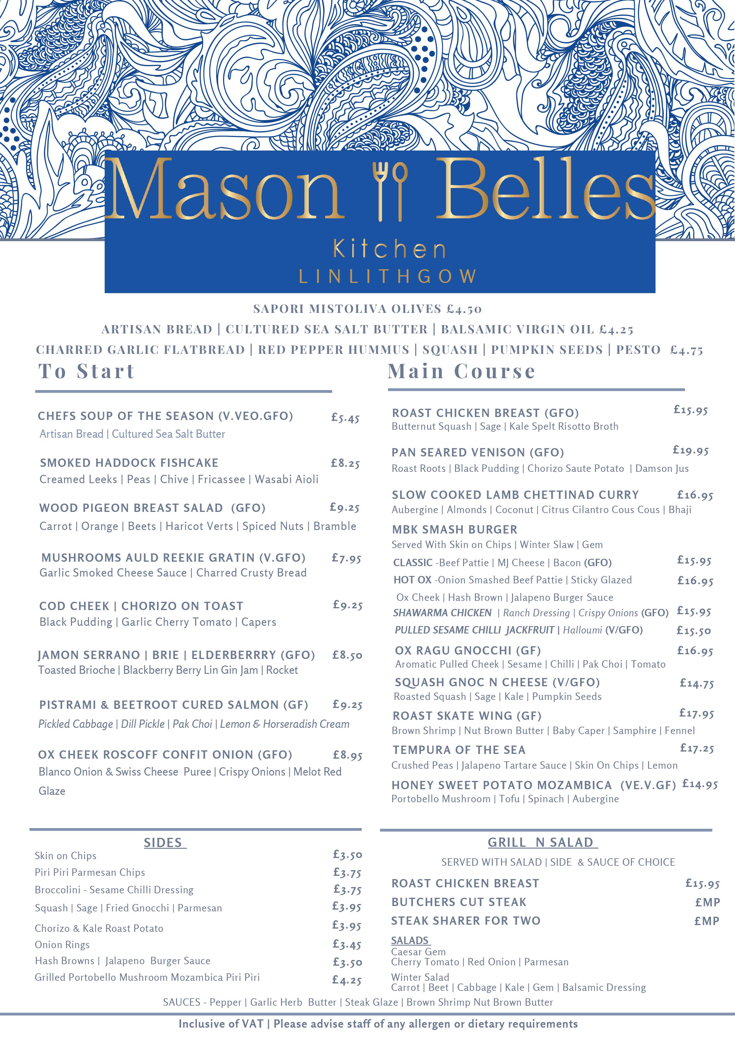 Mason Belles Kitchen Linlithgow Restaurant
