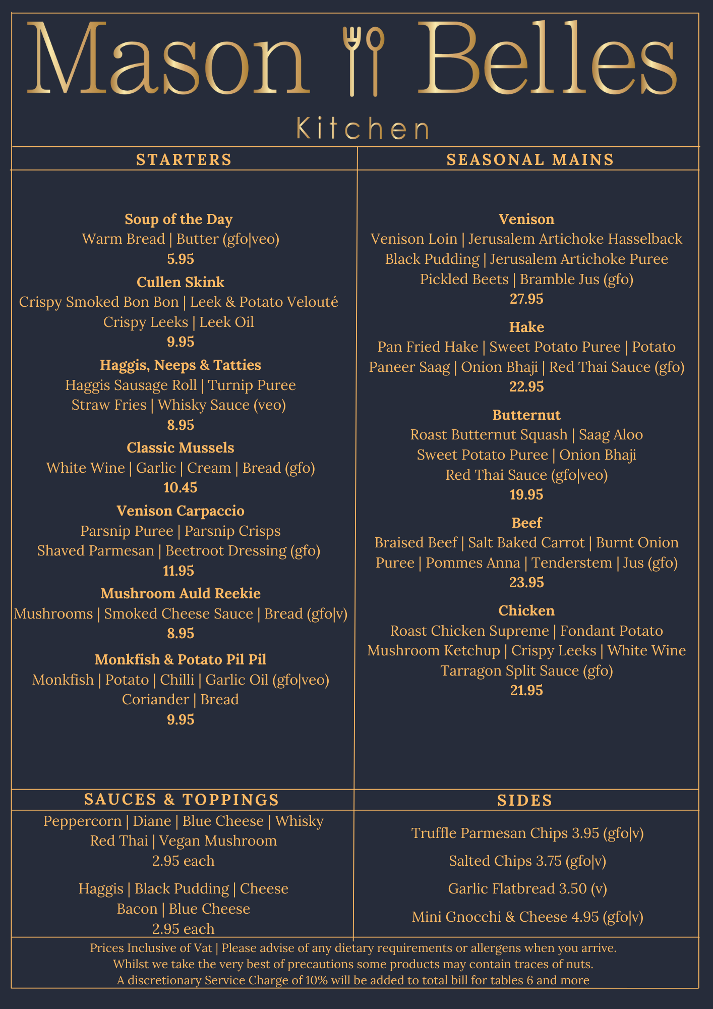 Mason Belles Kitchen Linlithgow Restaurant