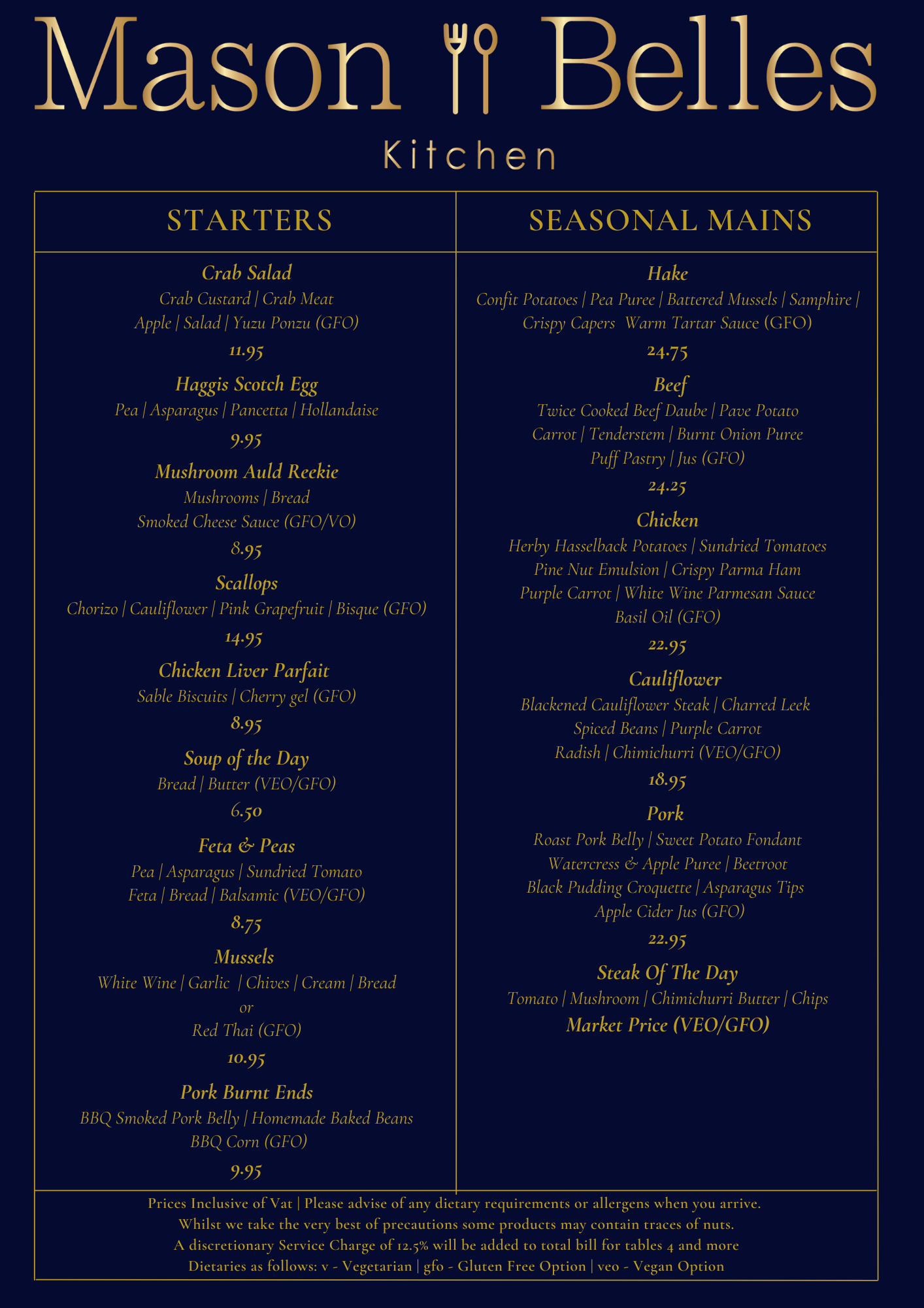 Mason Belles Kitchen Linlithgow Restaurant